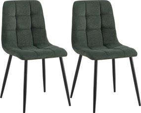 Sada 2 jídelních židlí Tilde manšestr – zelená