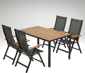 Vikio Zahradní jídelní set 140x80 pro 4 osoby přírodní VZS210P4