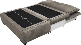 Rozkládací křeslo, šedobéžová Taupe, KENY 2R
