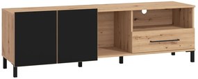 TV stolek Nibiru 160cm - dub artisan/černá