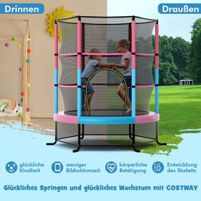 Costway Zahradní trampolína Ø165 cm s ochrannou sítí trampolína