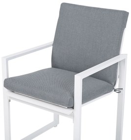 Sada 4 šedých zahradních židlí PANCOLE Beliani