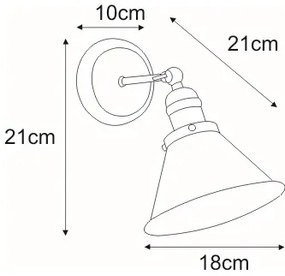 Nástěnné svítidlo K-8038W-1 z řady MORENO