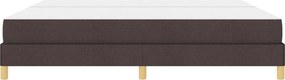 Postel s boxspringem s matrací Tmavě hnědá 200 x 200 cm textil 3398594