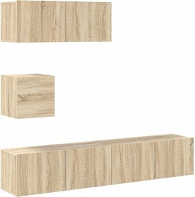 4dílný set TV skříněk dub sonoma kompozitní dřevo 3114648