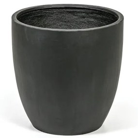 Květináč kulatý L, 50 x 50 x 50 cm, cement, černá