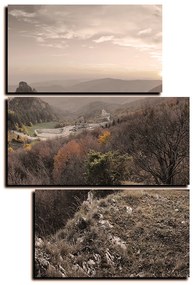 Obraz na plátně - Podzimní krajina při západu slunce, Slovensko, Vrsatec - obdélník 7260FC (120x80 cm)