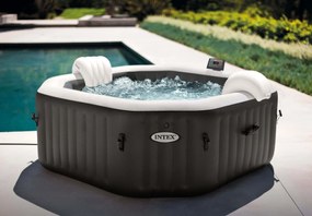 Marimex | Vířivý bazén Pure Spa - Jet & Bubble Deluxe HWS 4 + Solární sprcha UNO 35 l hliníková s LED světlem | 19900164