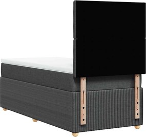 Box spring postel s matrací tmavě šedá 90x200 cm textil 3291954