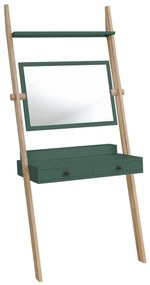 Ragaba Toaletní stolek se zrcadlem Hilding, 49x79x183 cm, mořská zelená/přírodní