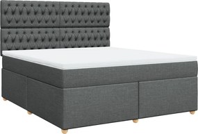 Box spring postel s matrací tmavě šedá 180x200 cm textil 3291367