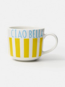 Sinsay - Keramický pruhovaný hrnek s nápisem „Ciao bella“ - vícebarevná