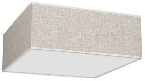 Stropní svítidlo Lino Square, 1x lněné stínítko, (bílé plexisklo), (50cm)