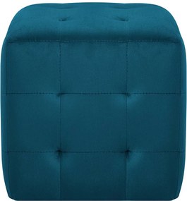 Taburety 2 ks modré 30 x 30 x 30 cm sametová látka 278384