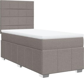 Box spring postel s matrací taupe 100 x 200 cm textil 3291583