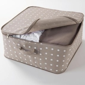 Béžový box na uložení oblečení Compactor Dots, 46 x 20,5 cm