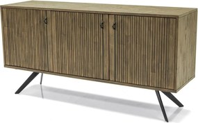 Komoda Massa 160 cm z masivu hnědá/grafit
