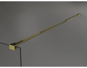 Mexen Kioto sprchová zástěna 110 x 200 cm, Průhledné/Černý vzor 8 mm, Zlatá - 800-110-101-50-78