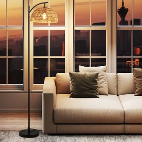 Costway Stojací lampa 160 cm se závěsným stínidlem a nožním spínačem Stojací