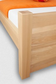 Krajča Manželská postel z masivu Laguna 160 x 200 cm Povrchová úprava: Bílá, Druh dřeva: Buk