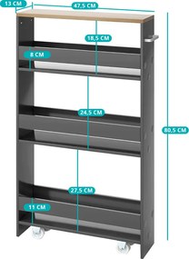 4-patrové úložné zařízení s otevřenými policemi, šedé