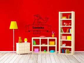 Samolepka Slon s cedulkou