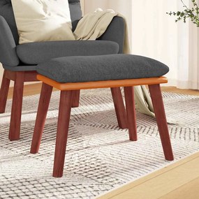 Podnožka tmavě šedá 45x29,5x35 cm textil a umělá kůže 341480