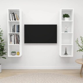 Nástěnné TV skříňky 2 ks bílé kompozitní dřevo 3079862