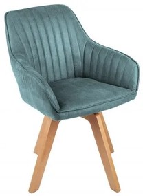 Designová sametová židle otočná zelená - Lorius IV