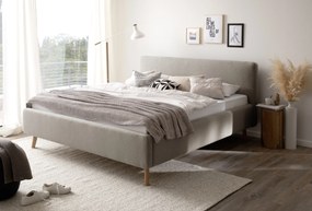 Čalouněná postel MATTIS S ÚLOŽNÝM PROSTOREM 180x200, šedo-béžová