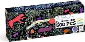 DJECO Panoramatické puzzle Království koček / 500 dílků / 97 x 33 cm