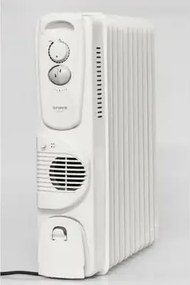 Orava OH-11 bílá / Elektrický olejový radiátor / 2500W / 3 stupně / 15