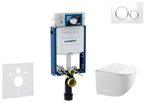Geberit Kombifix - Set předstěnové instalace, klozetu Gaia a sedátka softclose, tlačítko Sigma20, bílá/chrom SANI15CA3114