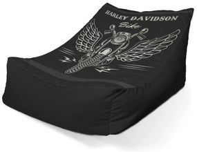 Sablio Sedací vak Lounge Harley-Davidson S křídly - 120 x 100 x 80 cm
