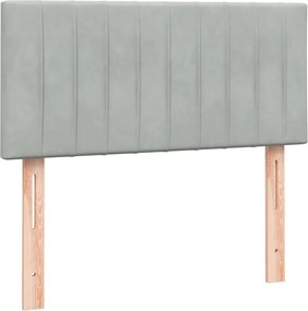 Box Spring Postel s matrací Světle šedá 90x220 cm Samet 3316431
