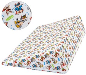 Bellatex Klínový podhlavník 80x50x20 cm Superhrdinové Červená,Modrá,Bílá