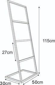 Žebřík na ručníky-béžová barva KS-49/115x50x30 cm