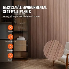 dřevěné lamelové akustické panely 8 KS 243,8 × 15,2 cm WPC pro moderní stěnu šedý dub