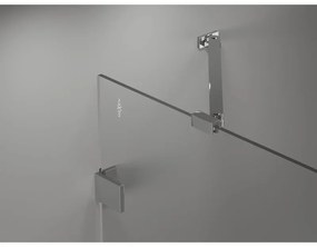 Mexen Lunar-B, výklopný sprchový kout levý 100 x 80 cm, 8mm čiré sklo, chromový profil, 832-100-080-01-00-L