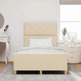 Rám postele s čelo Krémová 120 x 190 cm textil 3344793