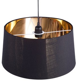 Stropní lampa černá/zlatá KALLAR Beliani