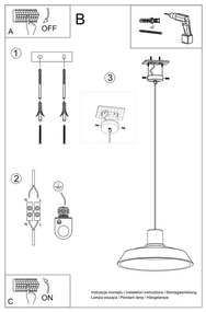Sollux SL.0282 - Lustr na lanku AFRA 1xE27/60W/230V šedá/přírodní dřevo