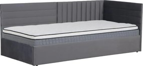Postel MEVIA 90x200, šedá Velvet látka Kondela 0000408416