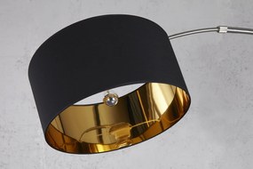 Noble Home Stojací lampa FIRA, 180 cm, černá, zlatá