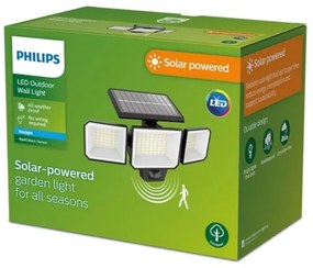 Philips -  LED Solární nástěnný reflektor se senzorem NYSIL 3xLED/8,7W/3,7V IP65