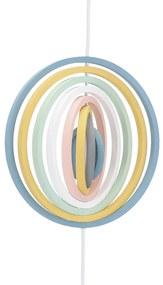 Bílo-duhový závěsný lustr Hoops pro žárovku E27  - Candellux