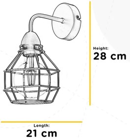 ONLI - Nástěnné svítidlo SPIDER 1xE27/15W/230V černá