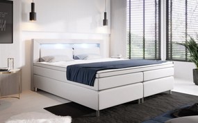 K&M postele Boxspring postel HYPNOS bez úložného prostoru s LED Velikost postele: 120 × 200 cm, Výběr matrace: Taštičková zónová matrace - měkká (70–…