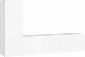 3dílný set TV skříněk bílý kompozitní dřevo 3078673