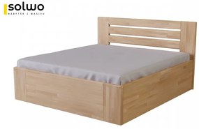 Masivní postel LONDON - Solwo Design Dřevo a odstín oleje: BUK Cink - Olejování přírodní, Rozměr spací plochy: 220x200
